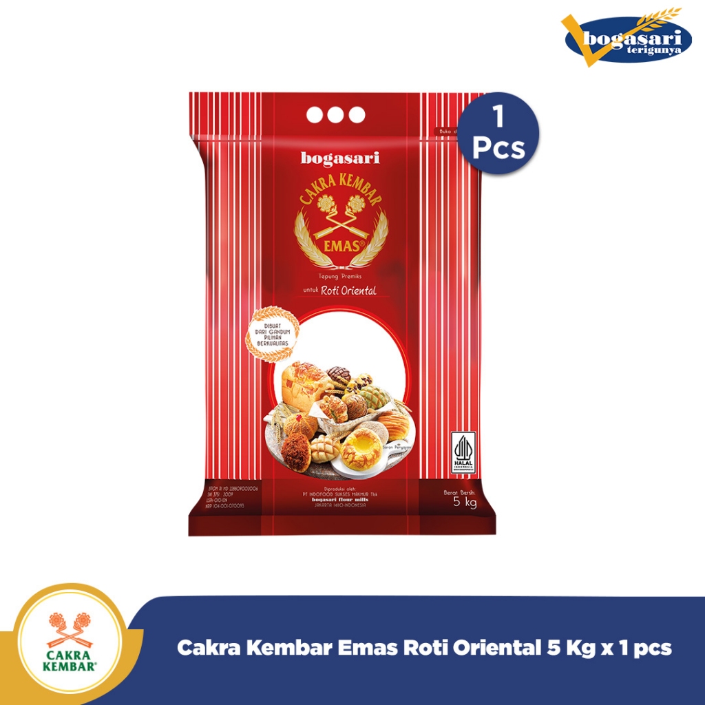 Jual Bogasari Cakra Kembar Emas Roti Oriental 5 Kg | Shopee Indonesia