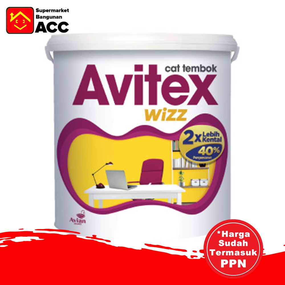 Jual Avitex Wizz Cat Tembok Interior Super White 25 kg | Shopee Indonesia