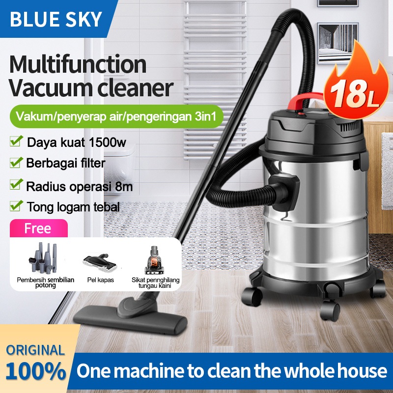Jual BLUE SKY 3in1 Vacuum Cleaner 18 liter Sedot Basah Kering Vacum ...