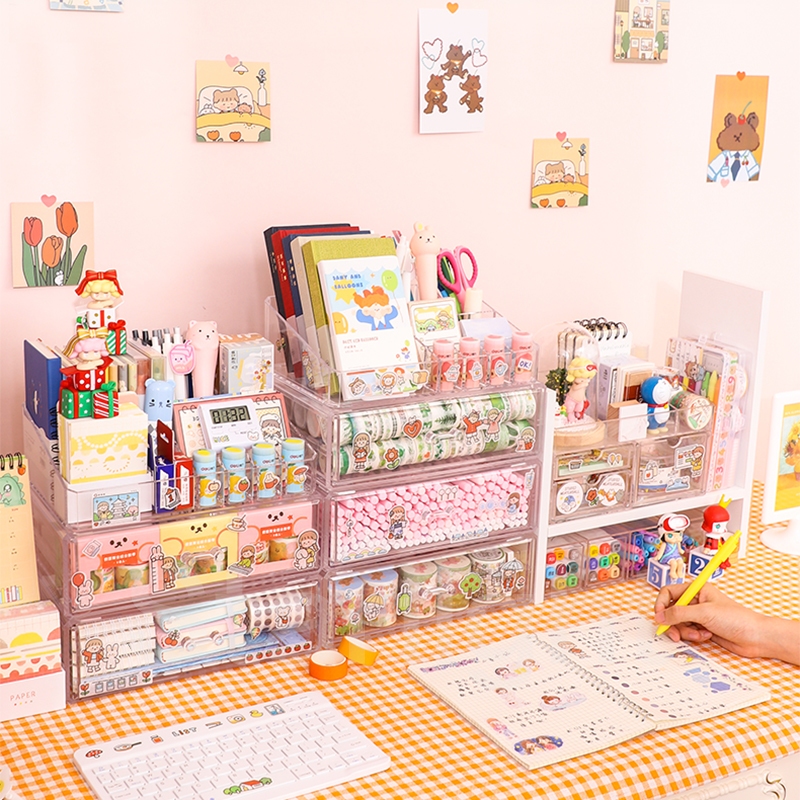 Jual Starlight Rak Organizer Kosmetik Acrylic Rak Aksesoris Stationery ...