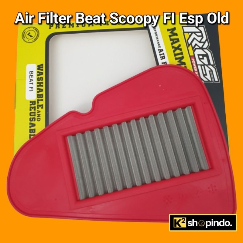Jual Air Filter Udara RGS Beat Scoopy Fi Esp Vario 110 FI Esp Saringan ...