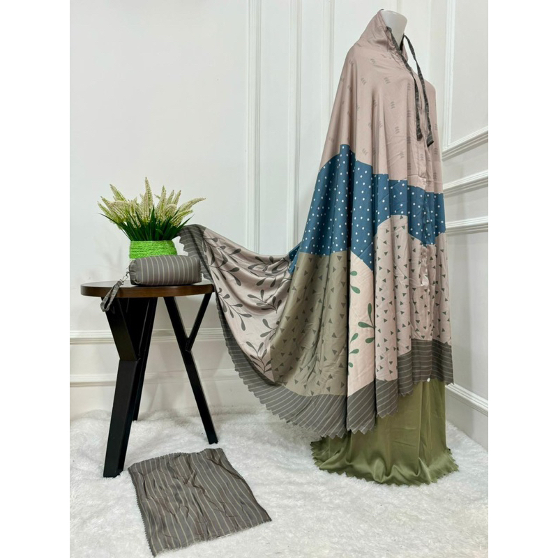 Jual Mukena Azzara fanel set sejadah jumbo 2in1 | Shopee Indonesia