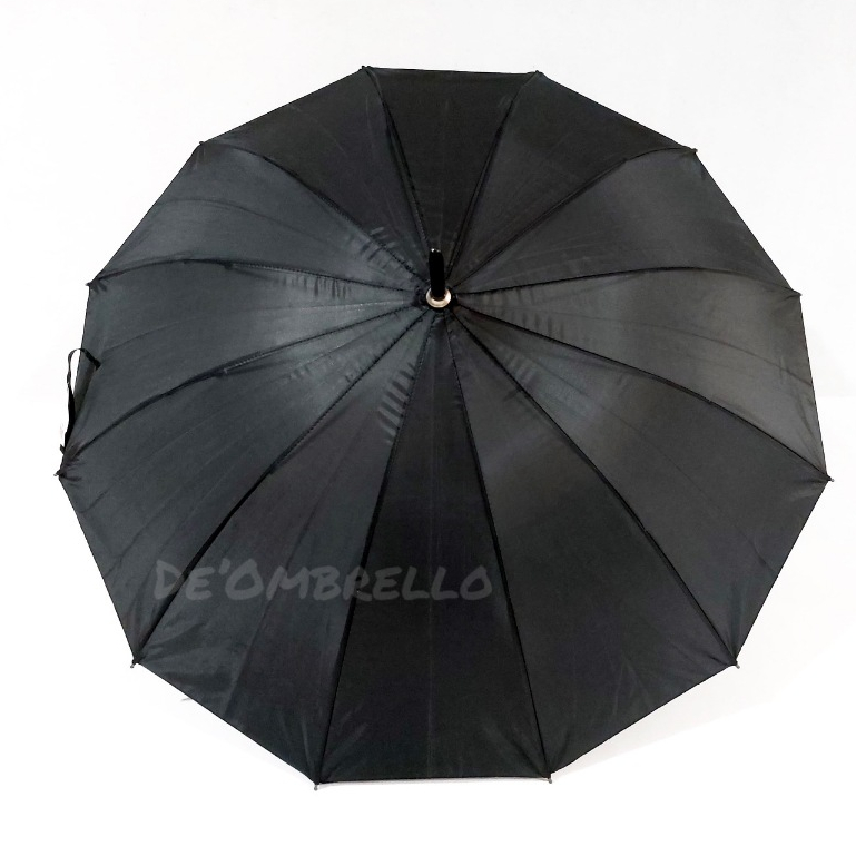 Jual (099) Payung Hitam Standard 12 Jari Simple Polos/Black Umbrella ...
