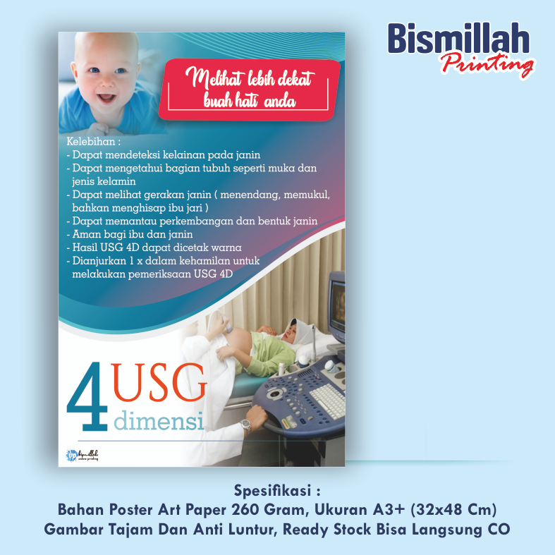 Jual Poster Kebidanan Kelebihan USG 4 Dimensi | Shopee Indonesia