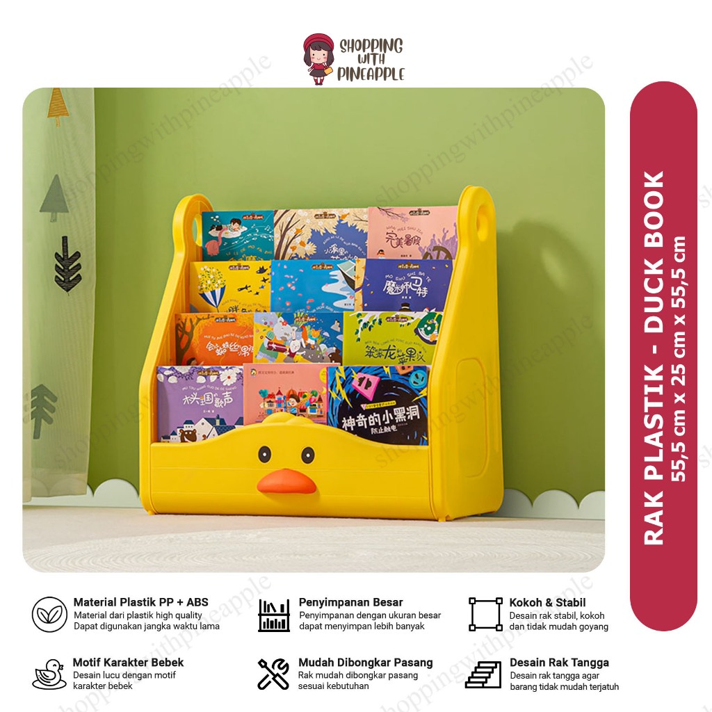 Jual SWP - Rak Buku Plastik Duck / Rak Buku Mini / Rak Buku Anak ...