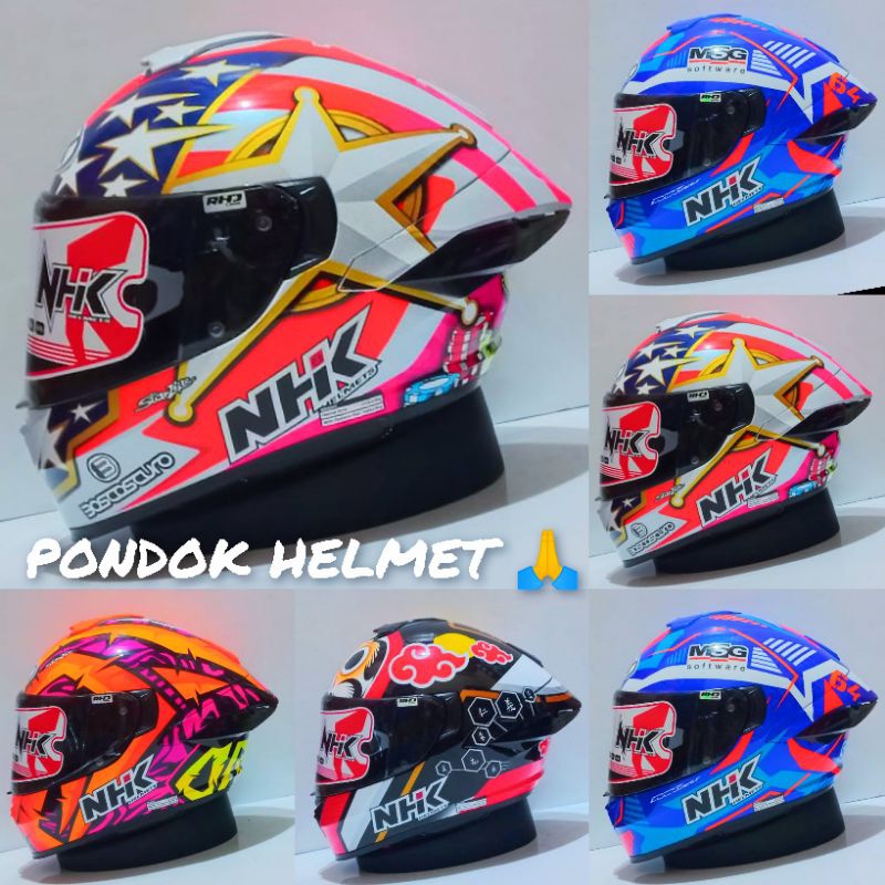 Jual HELM NHK R1 MARK 1 GP EDITION SERIES ALONSO #7USA STAR WHITE ...