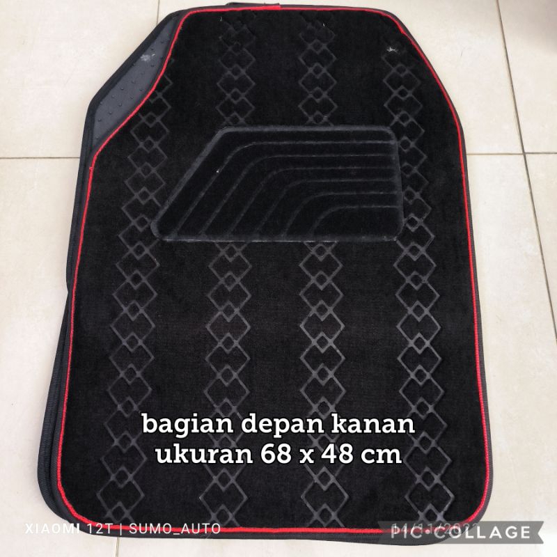 Jual karpet bludru universal 5 potong karpet lantai universal sedan 5 ...