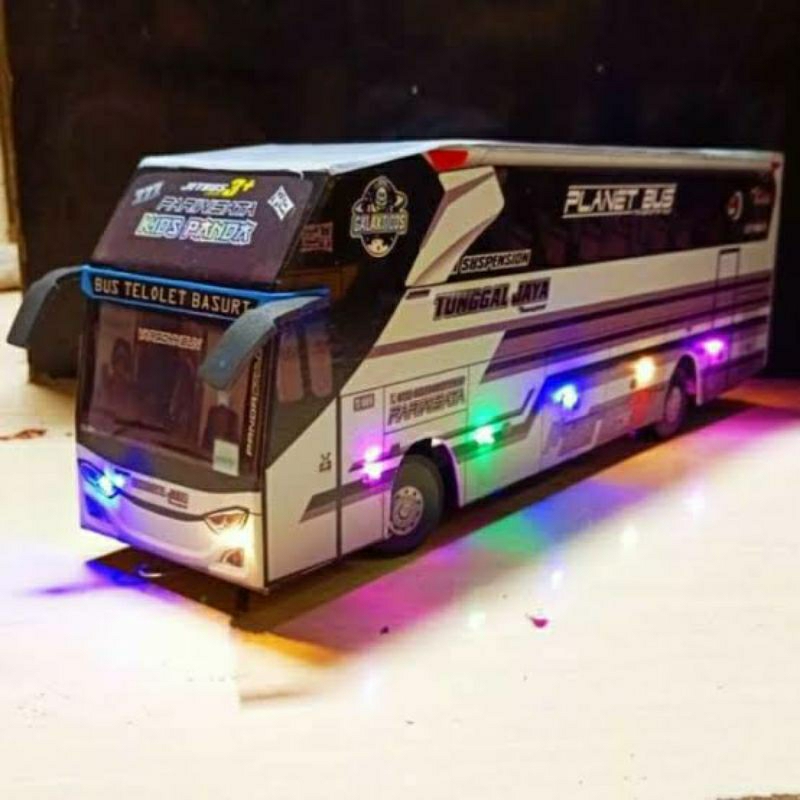 Jual MINIATUR BUS BASURI FULL LED BUS TELOLET TERBARU TERMURAH | Shopee ...