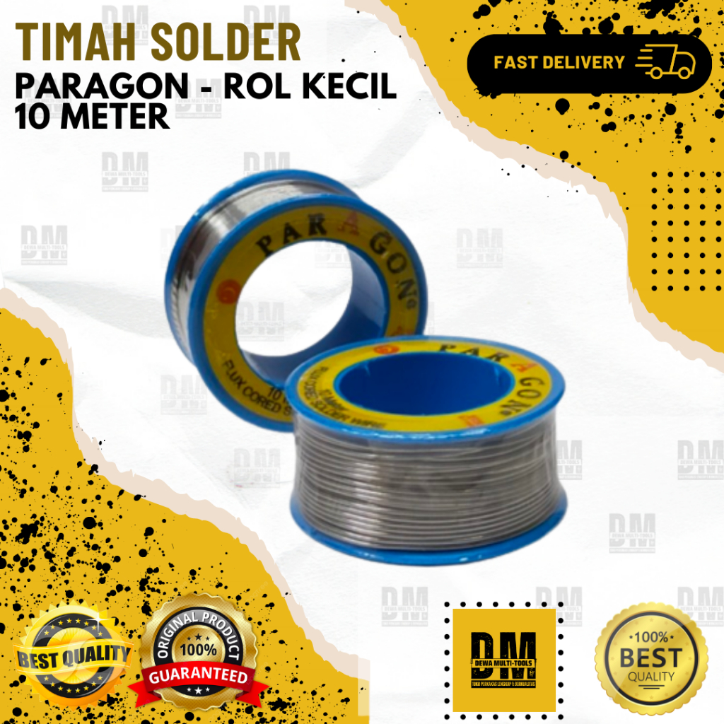 Jual Timah Solder PARAGON Kawat Tenol Rol Kecil 10 M Diameter 0.8mm ...