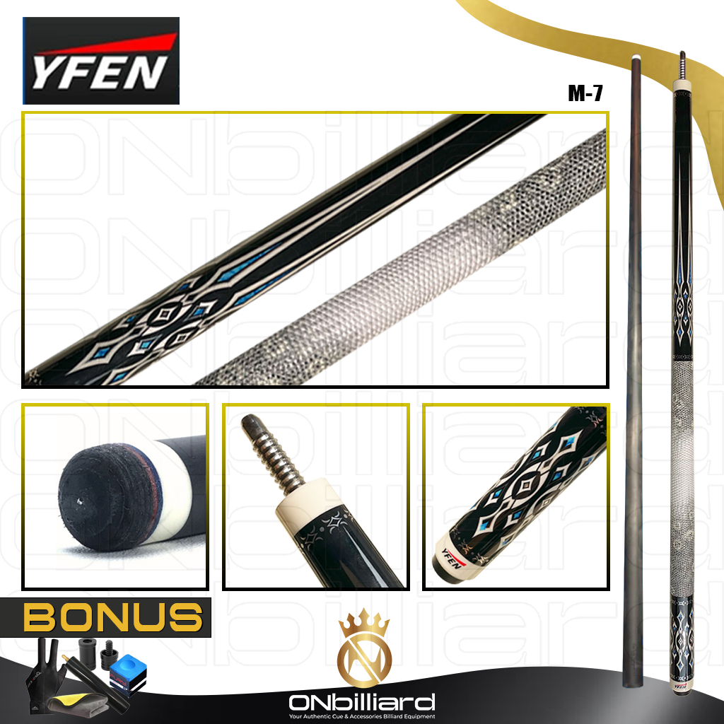 Jual Stick Billiard Carbon YFEN Cue Leather Grip Stik Play M7 | Shopee ...