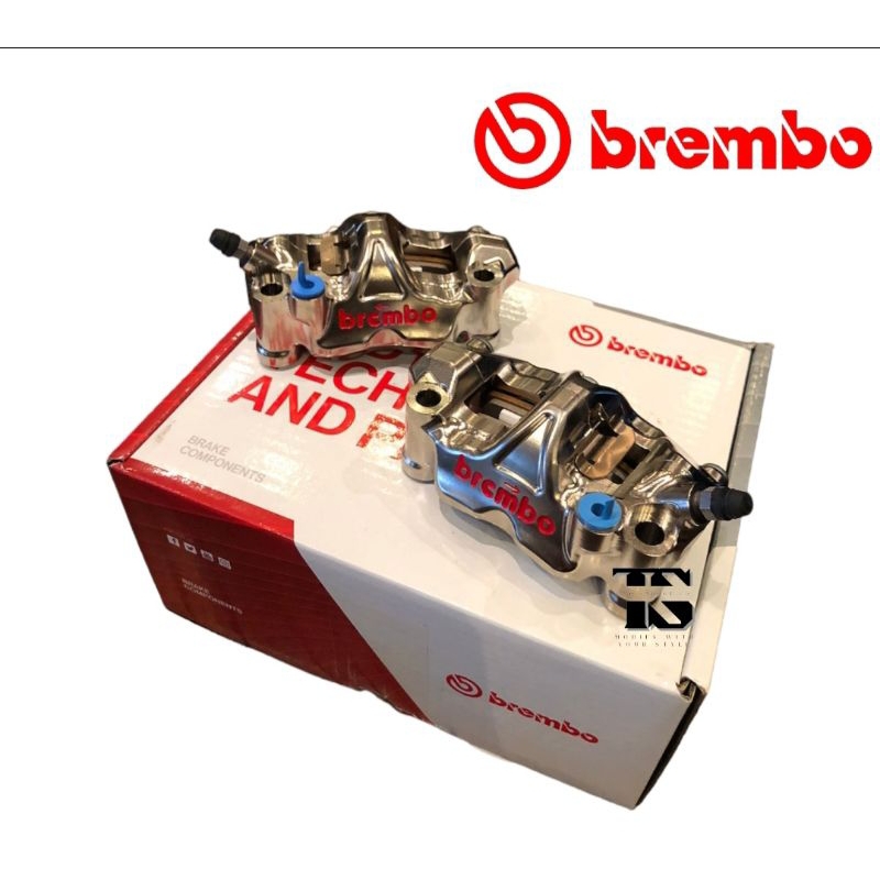 Jual Kaliper 4 Piston Radial GP4RX Nikel Original Brembo 4 Piston Radial Set Kanan Kiri Nikel ...