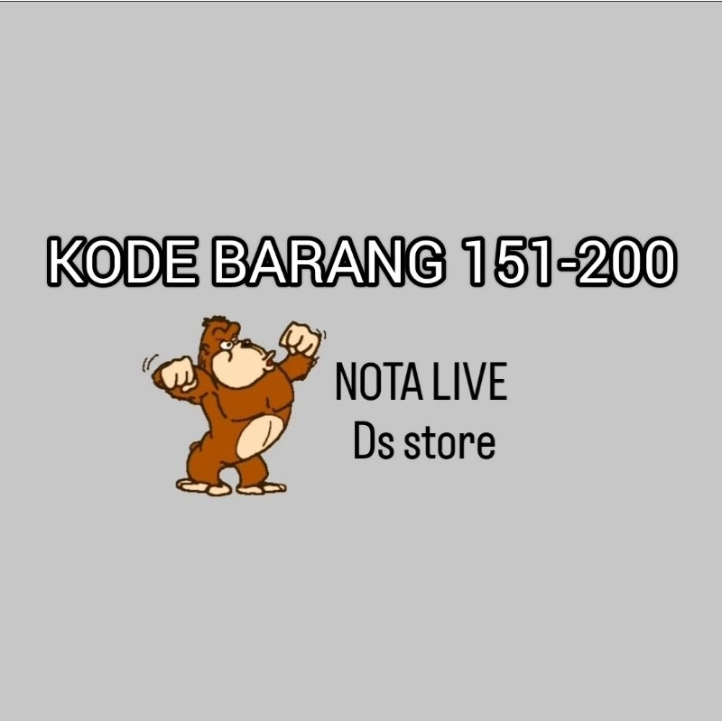 Jual KODE BARANG 151 - 200 | Shopee Indonesia