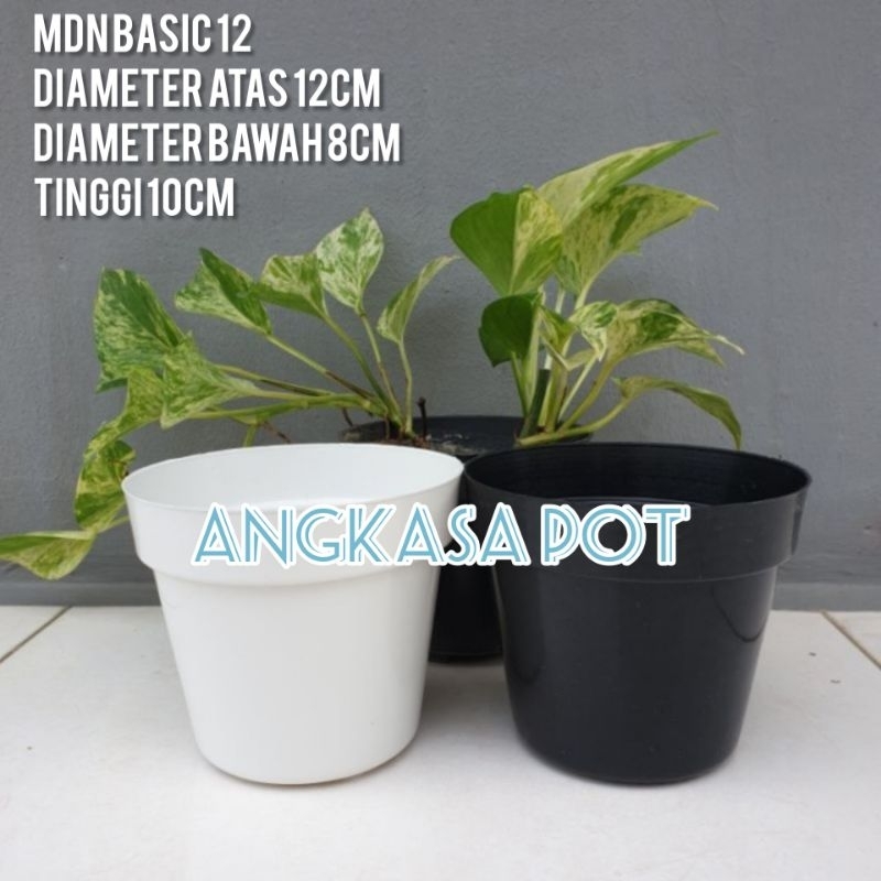 Jual MDN BASIC POLOS 12 cm pot bunga polos biasa merk MDN bagus murah ...