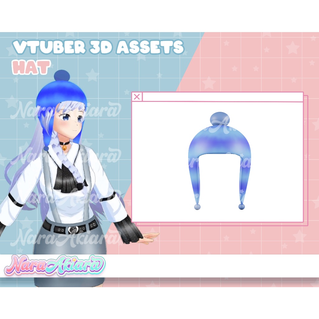 Jual Desain Topi Virtual Terbaru Tampil Beda di Dunia Vtuber, Aksesoris Streaming Modern, Topi ...