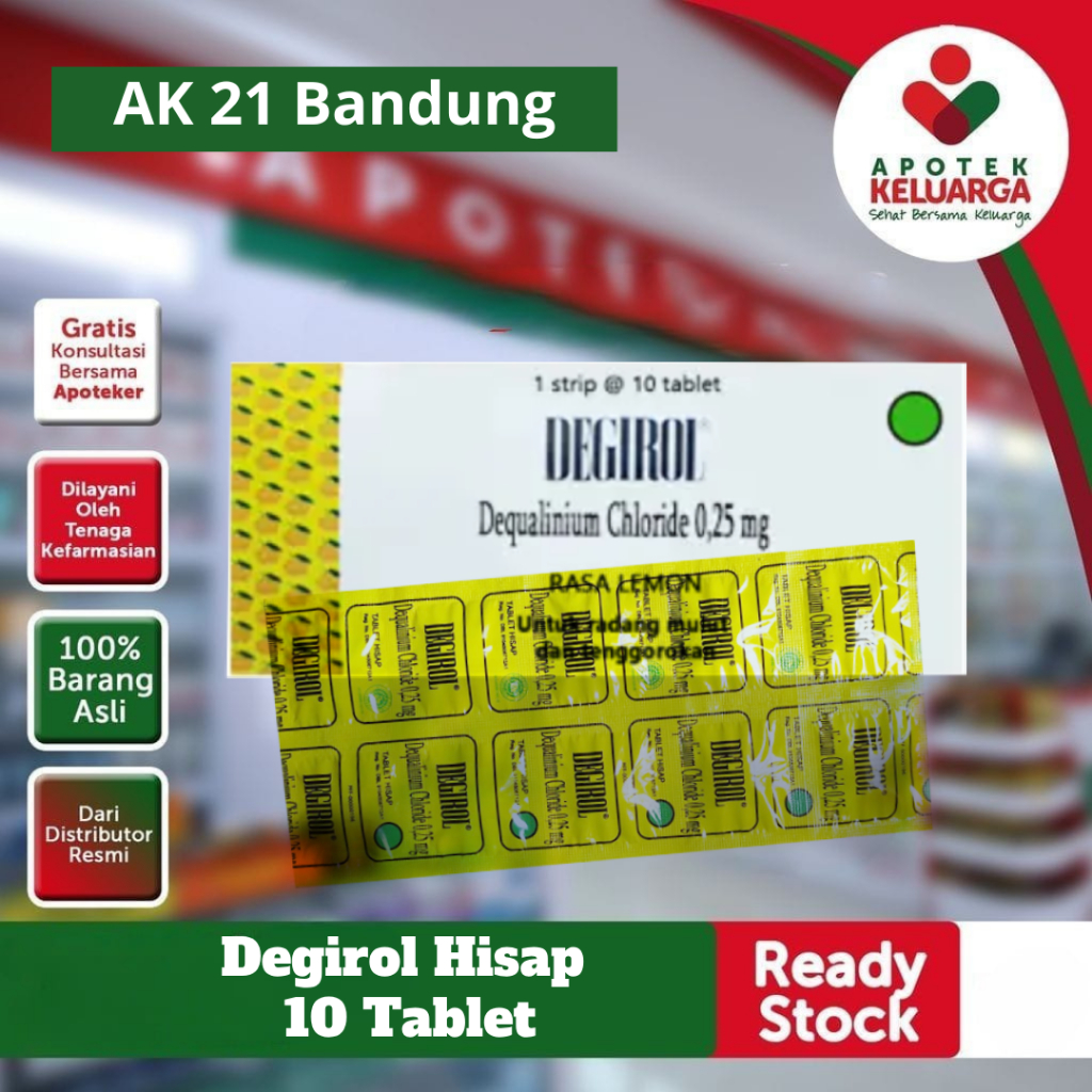 Jual Degirol Hisap 0.25 mg 10 Tablet/ Sakit tenggorokan, peradangan pada rongga mulut dan ...