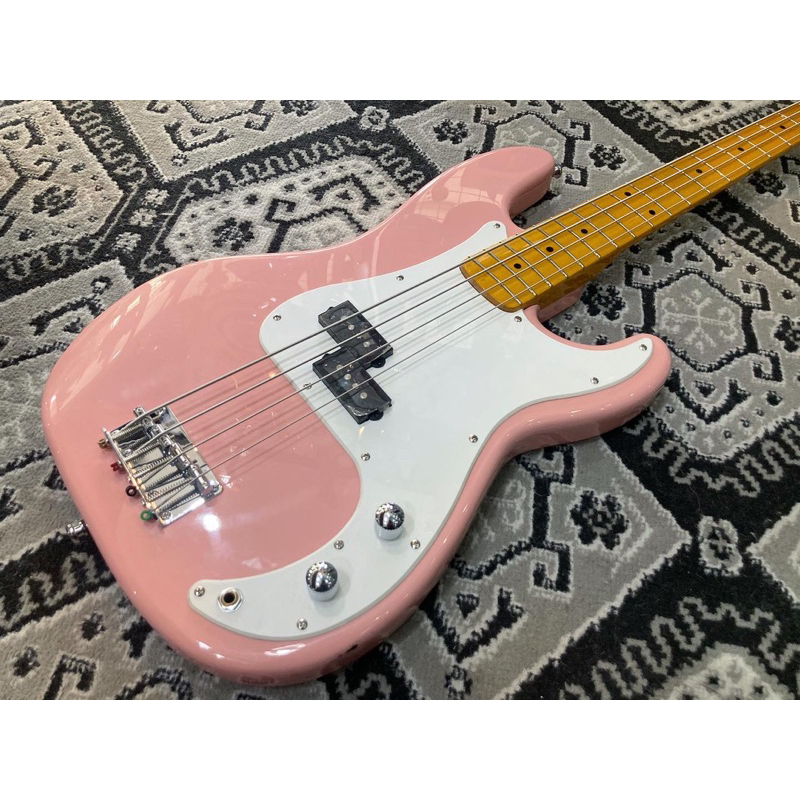 Jual Fena Guitars P Bass TB2 Shell Pink + Bonus Pickguard | Shopee ...