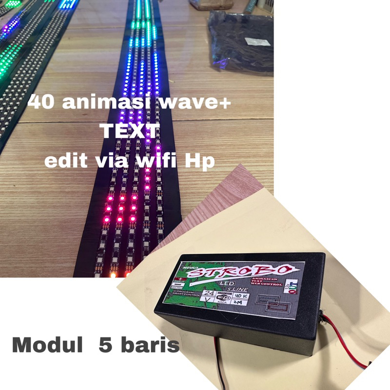 Jual Modul saja Setrobo kaca 5 baris +text berbagai ukuran | Shopee ...