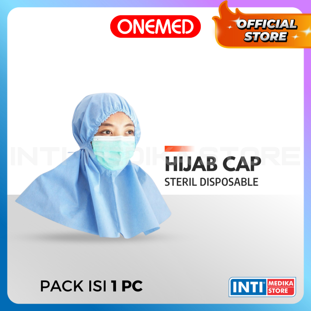 Jual ONEMED - Hijab Cap Steril Disposable | Penutup Kepala | Hair Cap ...