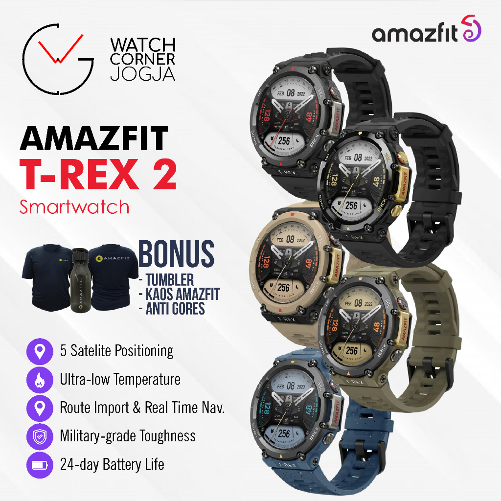 Jual Amazfit T-REX 2 TREX 2 Original Smartwatch GPS Military GARANSI ...