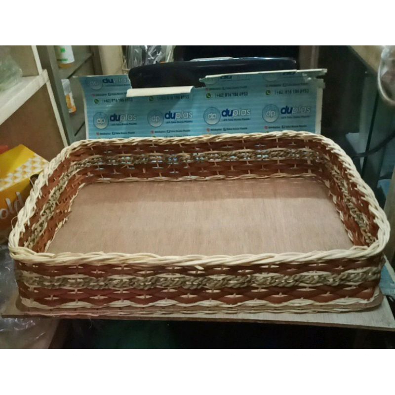 Jual Keranjang Buah Parcel Hampers Rotan Nampan Besar 43 x 33 cm ...