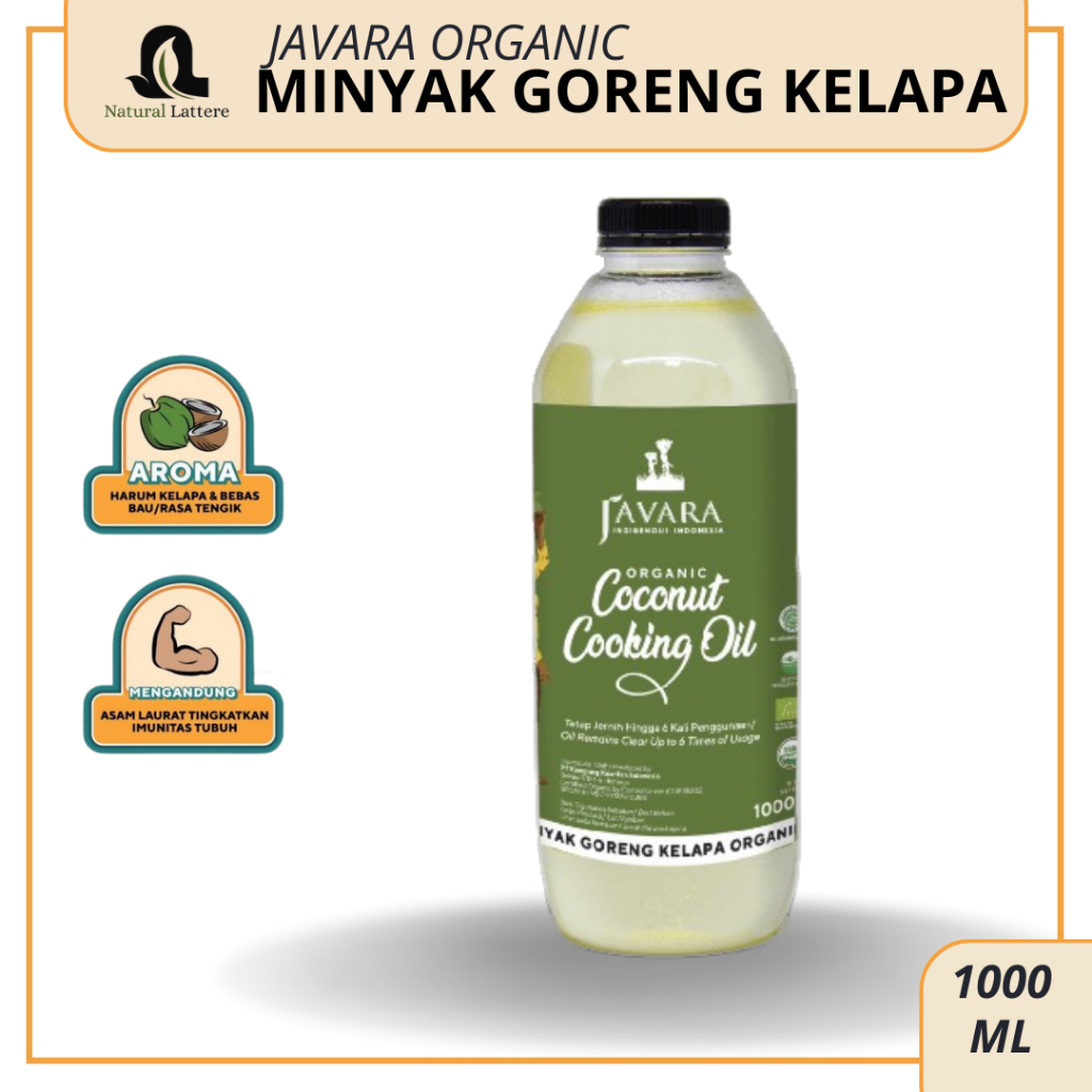 Jual Javara Minyak Goreng Kelapa Organik Coconut Cooking Oil 1L Pet Jar ...