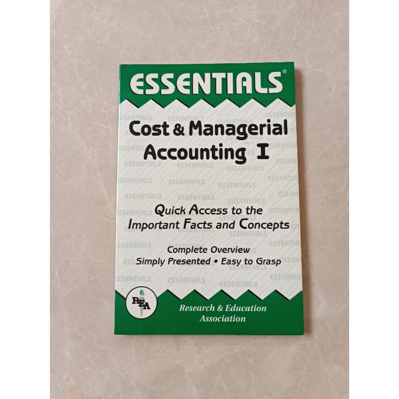 Jual Cost Managerial Accounting Essentials Original English Import Baru ...