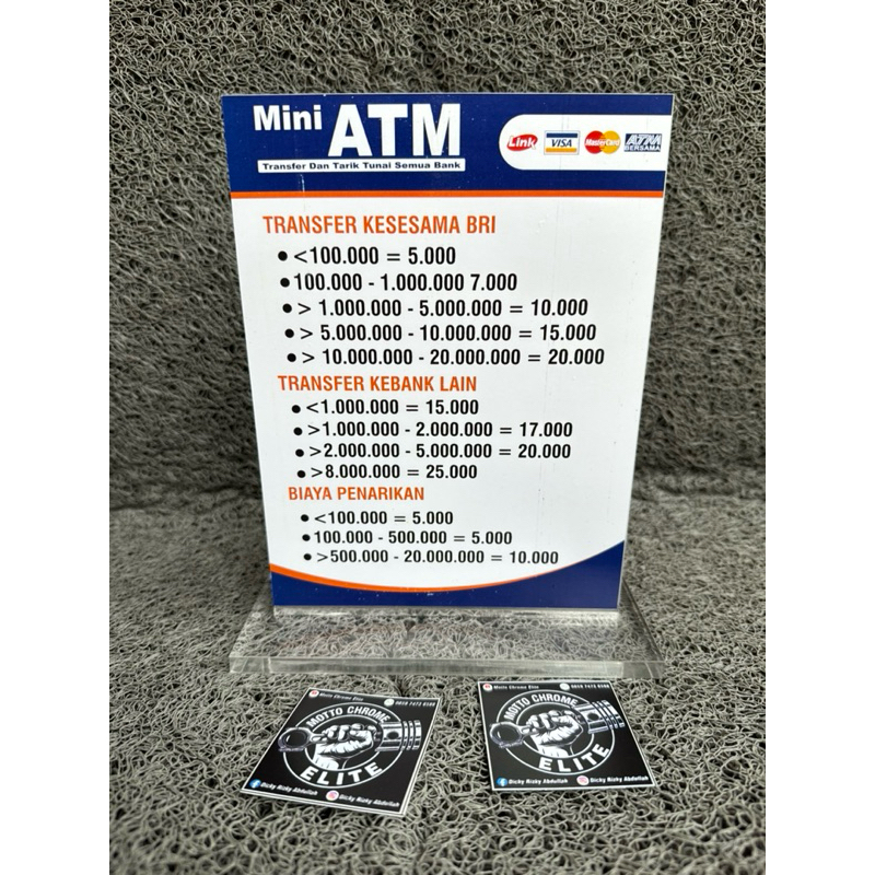 Jual DAFTAR TARIF AGEN BANK BRI BRILINK AKRILIK BISA REQUEST | Shopee ...