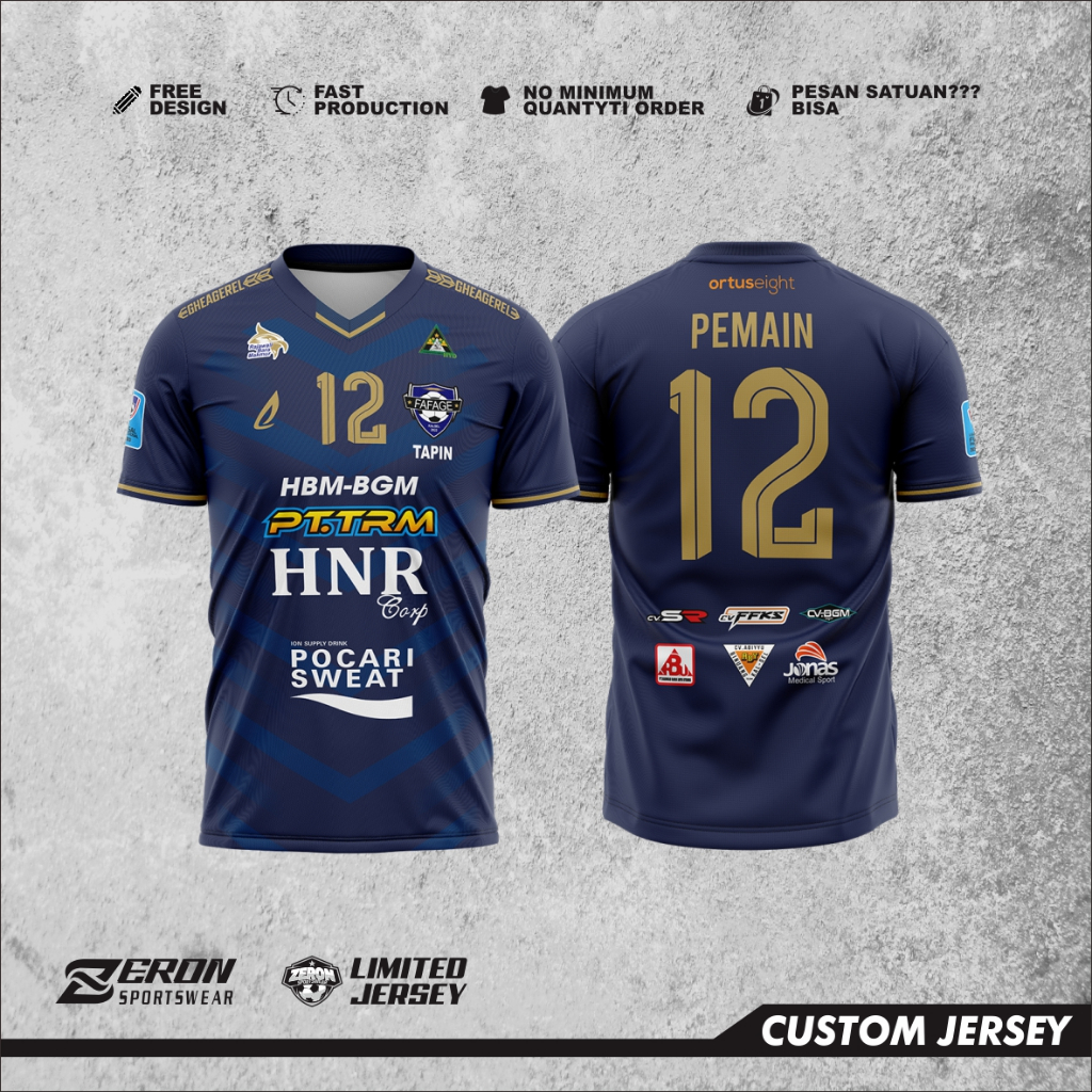 Jual JERSEY FUTSAL FAFAGE BANUA HOME 2023/24, GRATIS NAMA FULL PRINTING ...