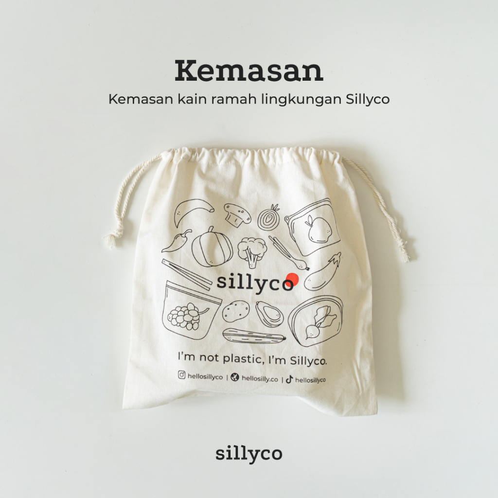 Jual Sillyco - Kemasan Kain Sillyco - Pouch Kain Reusable | Shopee Indonesia