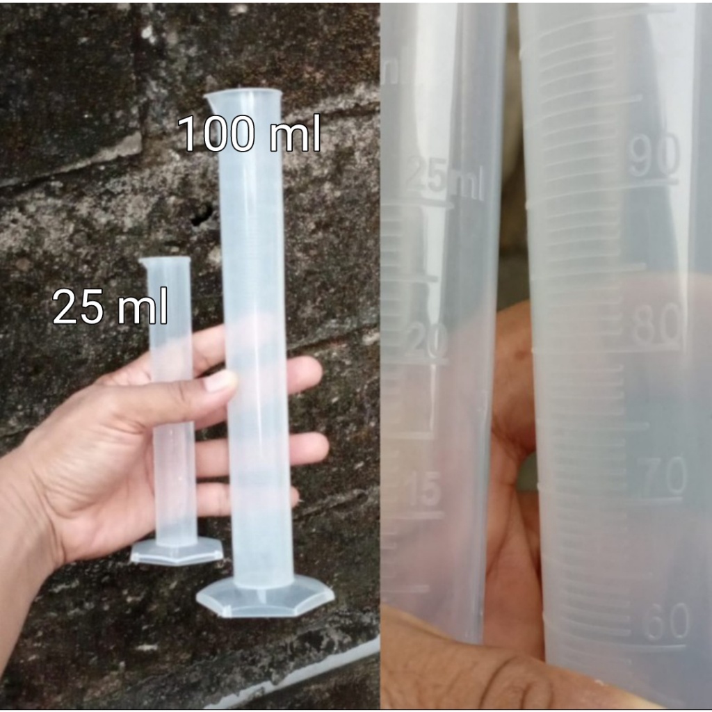 Jual Plastic measuring tube 3d text marking not printed text 100 ml ...