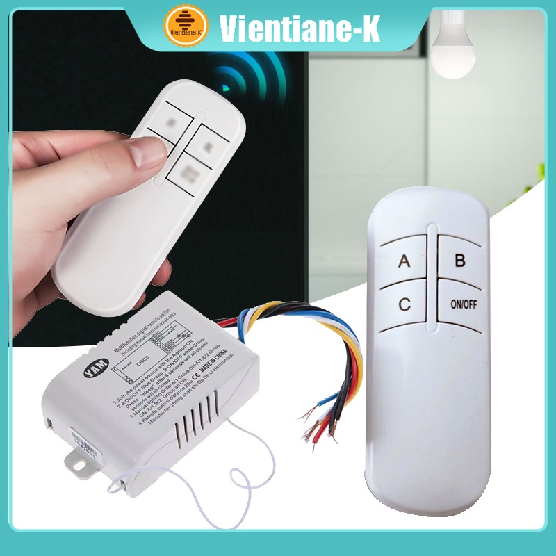 Jual Saklar Remote 3 Channel Wireless 220v / Wireless Remote Control ...