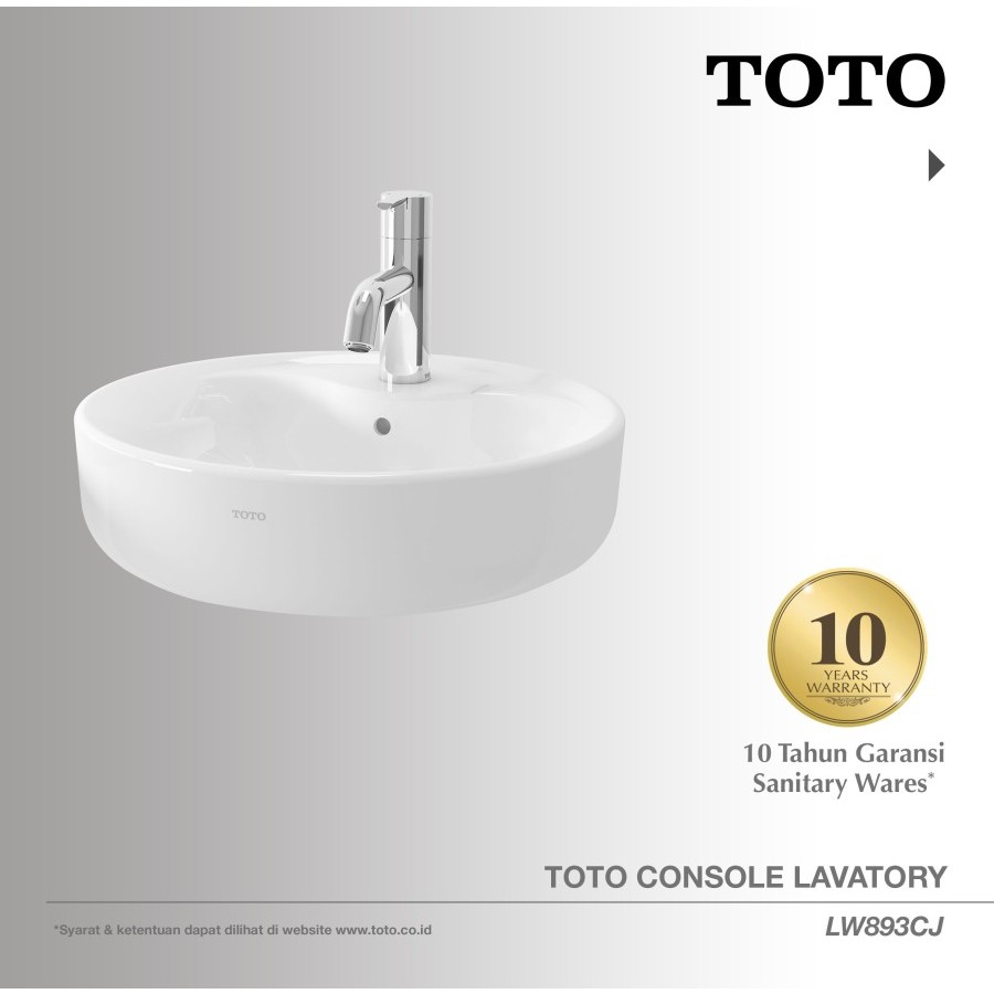 Jual TOTO Wastafel LW893CJ | Wastafel - Wastafel Cuci Tangan - Lavatory ...