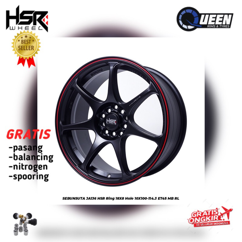Jual Velg Racing R18 HSR SEBUNSUTA untuk mobil innova, xpander, XL7, CRV, HRV, LUXIO, TARUNA ...