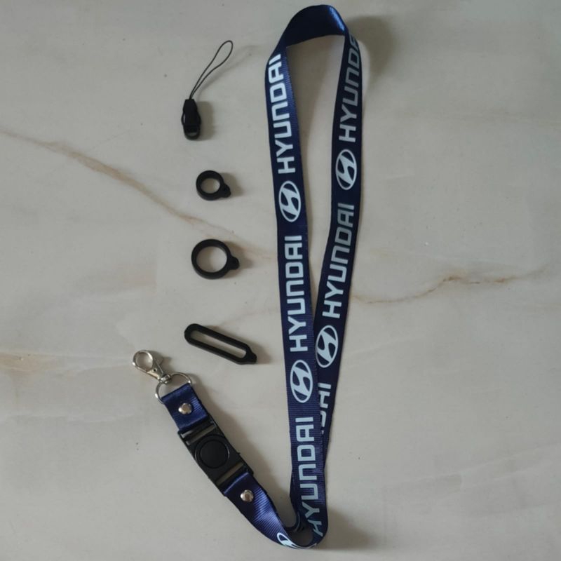 Jual TALI LANYARD HYUNDAI LOGO OTOMOTIF MOBIL Premium lanyard navy ...