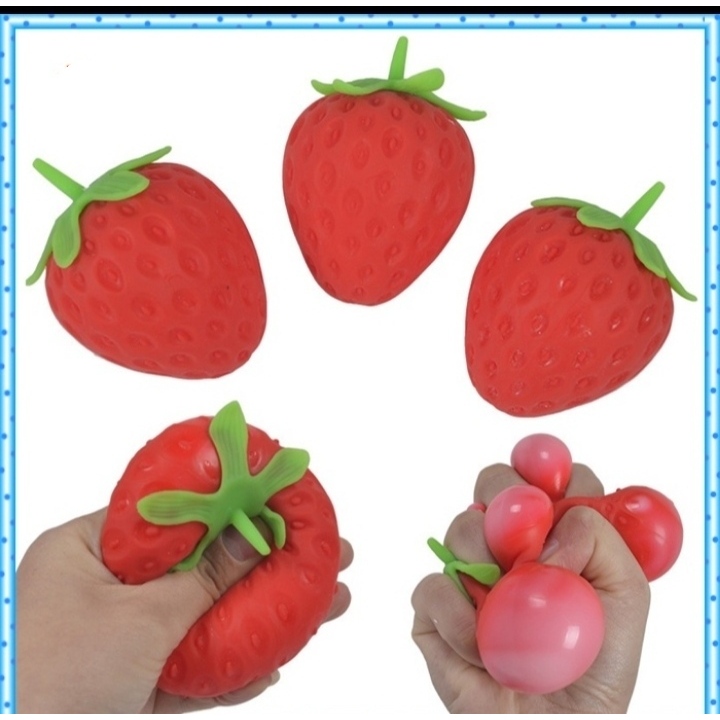 Jual Promo Mainan Squishy Strawberry/Fidget Toys Squishy Strawberry ...