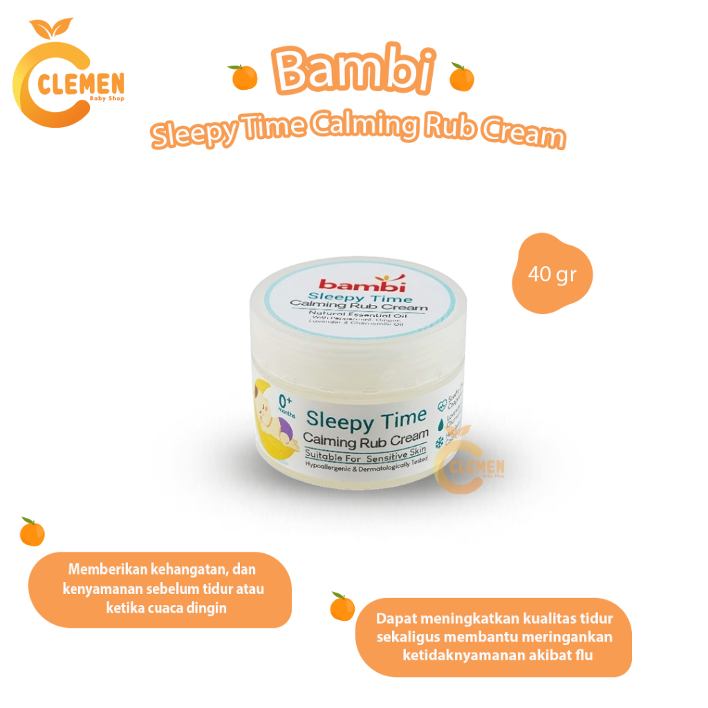 Jual Bambi Baby Sleepy Time Calming Rub Cream 40gr | Shopee Indonesia