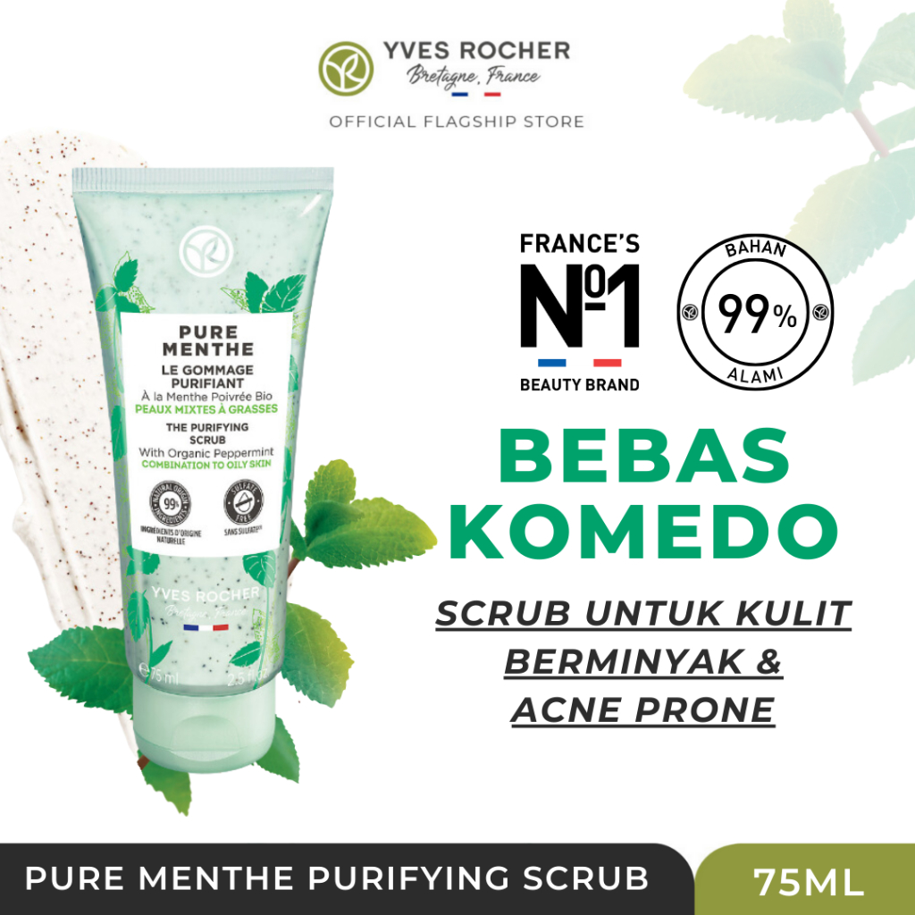 Jual Yves Rocher Pure Menthe - The Purifying Scrub 75 ml | Shopee Indonesia