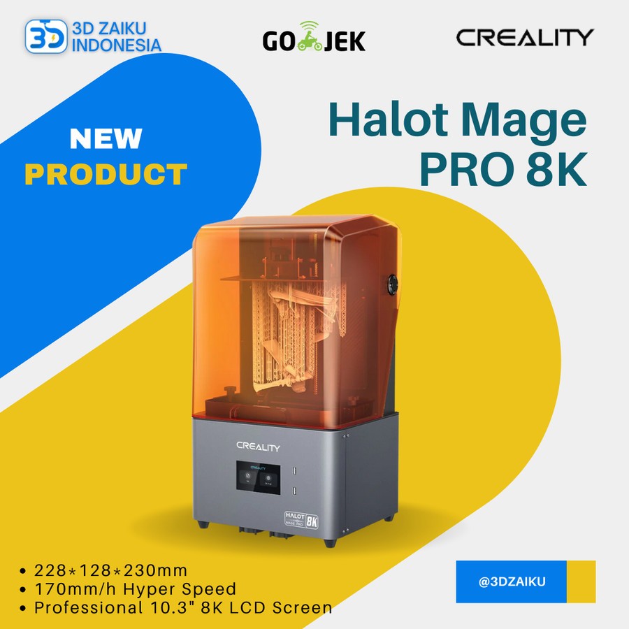 Jual Creality Halot Mage PRO 8K Wifi High Speed LCD MSLA 3D Printer ...