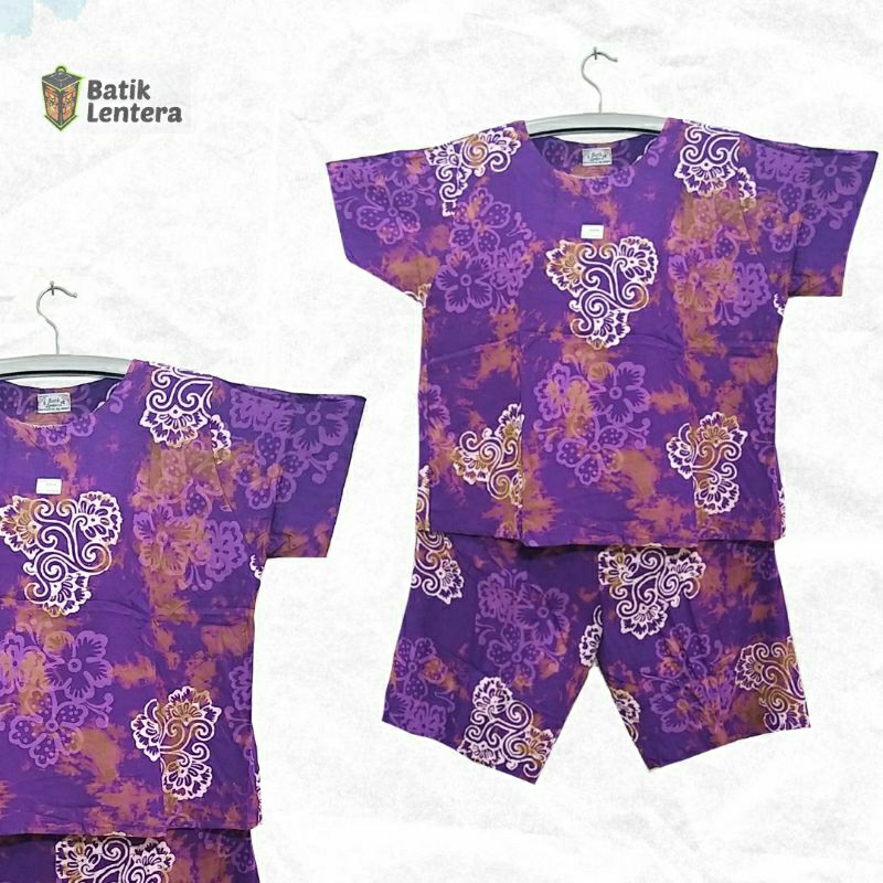 Jual Setelan Piyama Baju Tidur Celana Pendek Kulot Batik Lentera Rayon Premium Cetak Kekinian ...