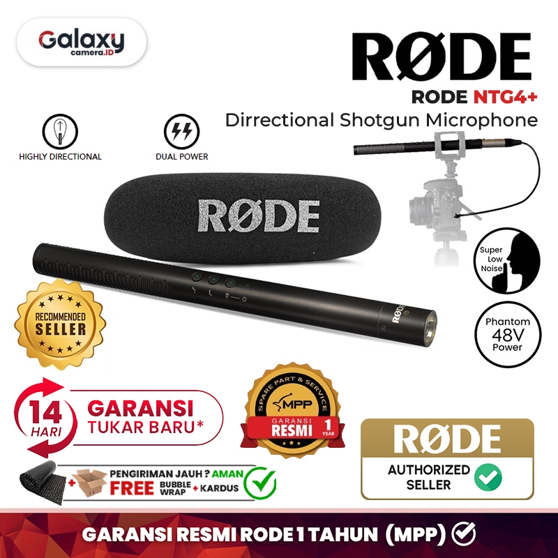 Jual Rode NTG4+ Directional Shotgun Microphone Rode NTG 4+ NTG4 + NTG4 Plus | Shopee Indonesia