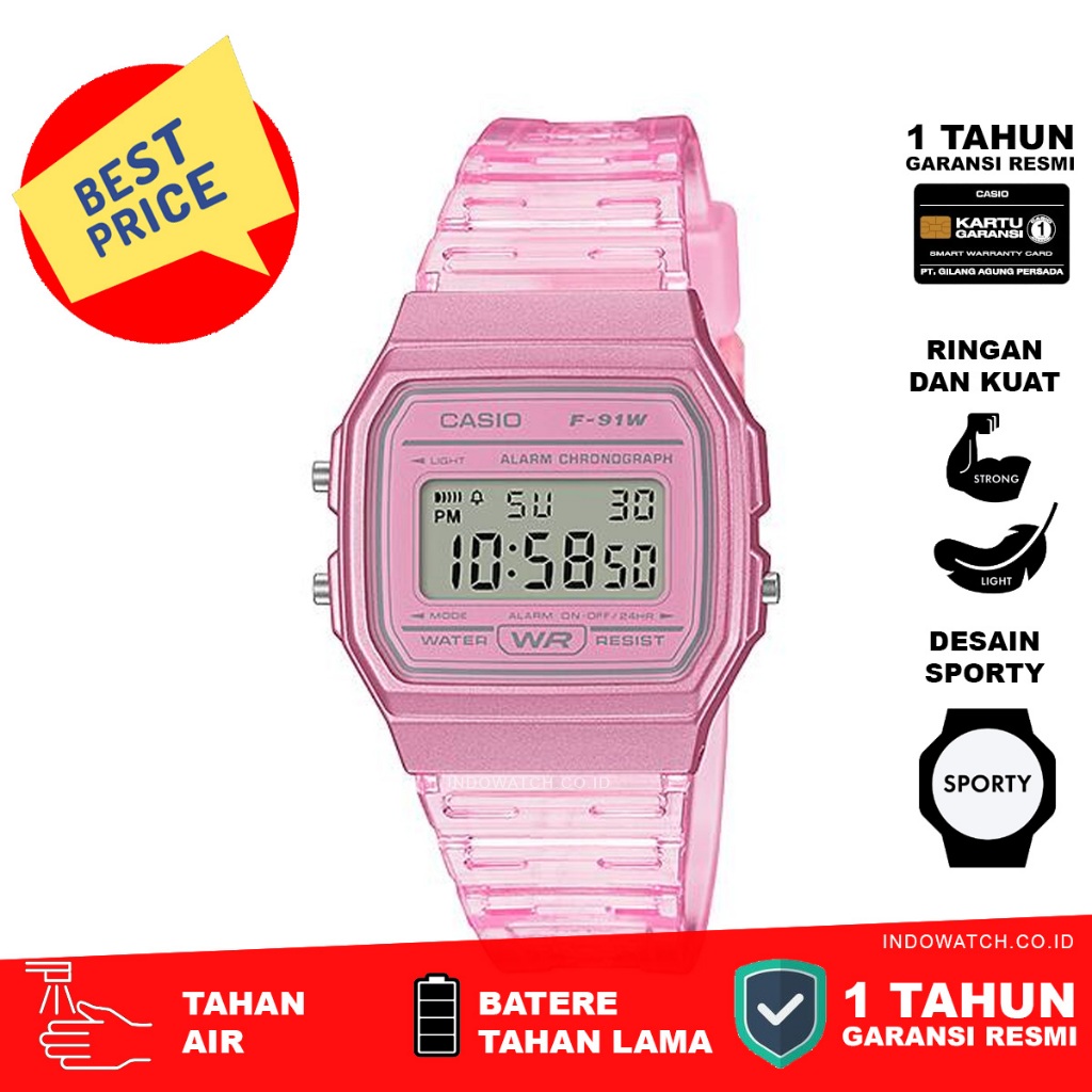 Jual Casio F-91WS-4 f91 jam tangan full digital original garansi resmi ...