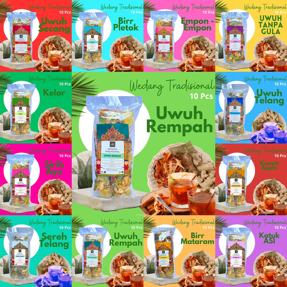 Jual PACK 10 Pcs Aneka Minuman Wedang Tradisional Rempah Uwuh Pletok ...