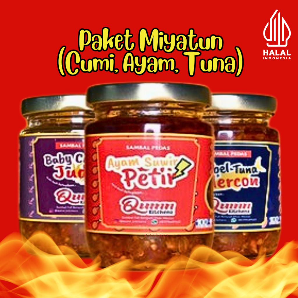 Jual QUINN of Spicy Paket MiYaTun (Cumi, Ayam, Tuna) - Sambal Pedas by ...
