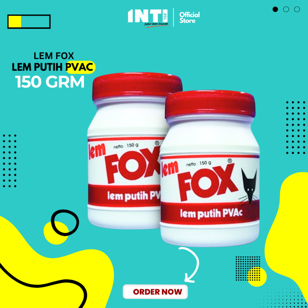 Jual Lem Fox Putih Lem Kertas Serbaguna Lem Kayu 150 gr Lem FOX Putih Botol 150 GRAM / Lem PVAC ...