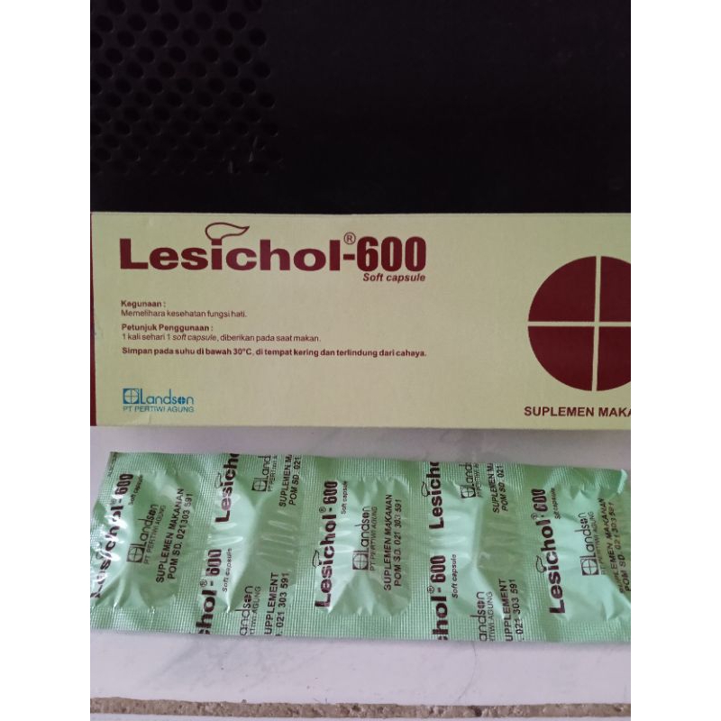 Jual Lesichol 600 Kemasan strip isi 5kap/Vitamin untuk memelihara hati ...