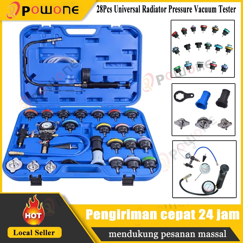Jual 28 Pcs Universal Radiator Pressure Gauge Pressure Tester Vakum ...
