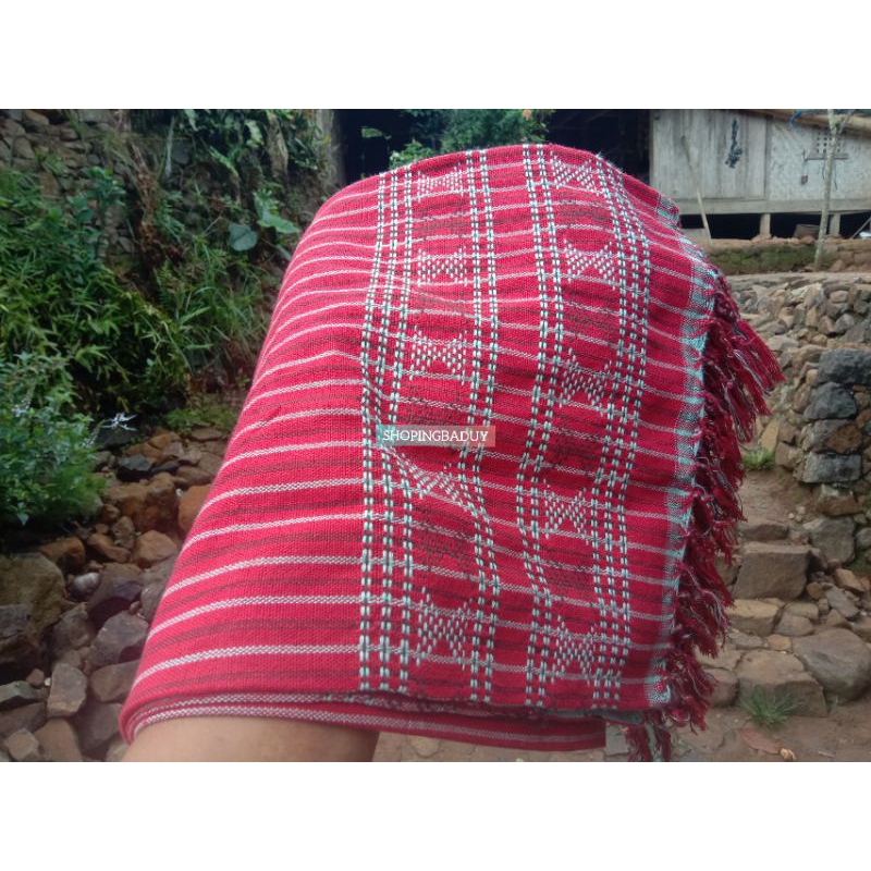 Jual kain tenun Baduy corak adumancung merah | Shopee Indonesia