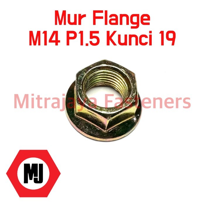Jual MUR FLANGE M14 P1.5 KUNING | Shopee Indonesia