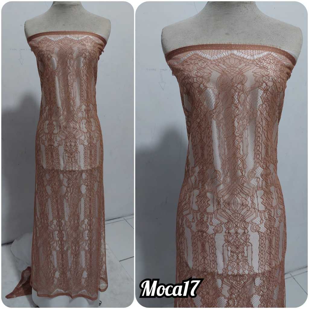 Jual Kain Brokat Chantilly, isi 2.5 meter, serian Mocca dan Milo ...