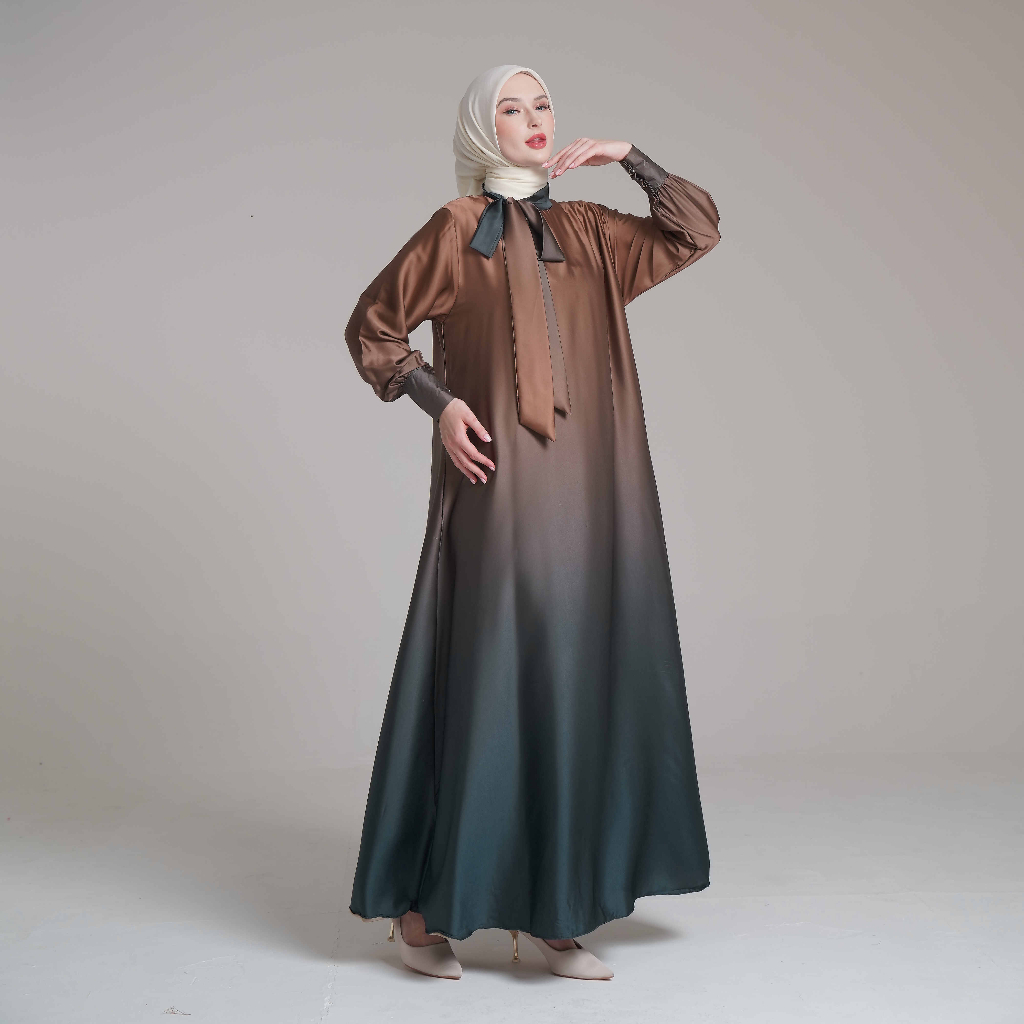 Jual Candy Outfitku - Luna dress (tanpa hijab) gamis gradasi silk sutra ...